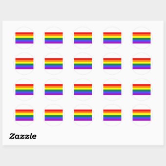 Rainbow Flag Classic Round Sticker | Zazzle