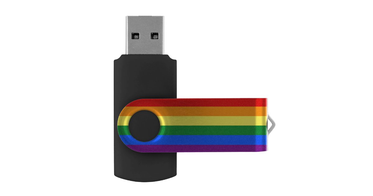 RAINBOW FLAG COLORS + your ideas Flash Drive | Zazzle