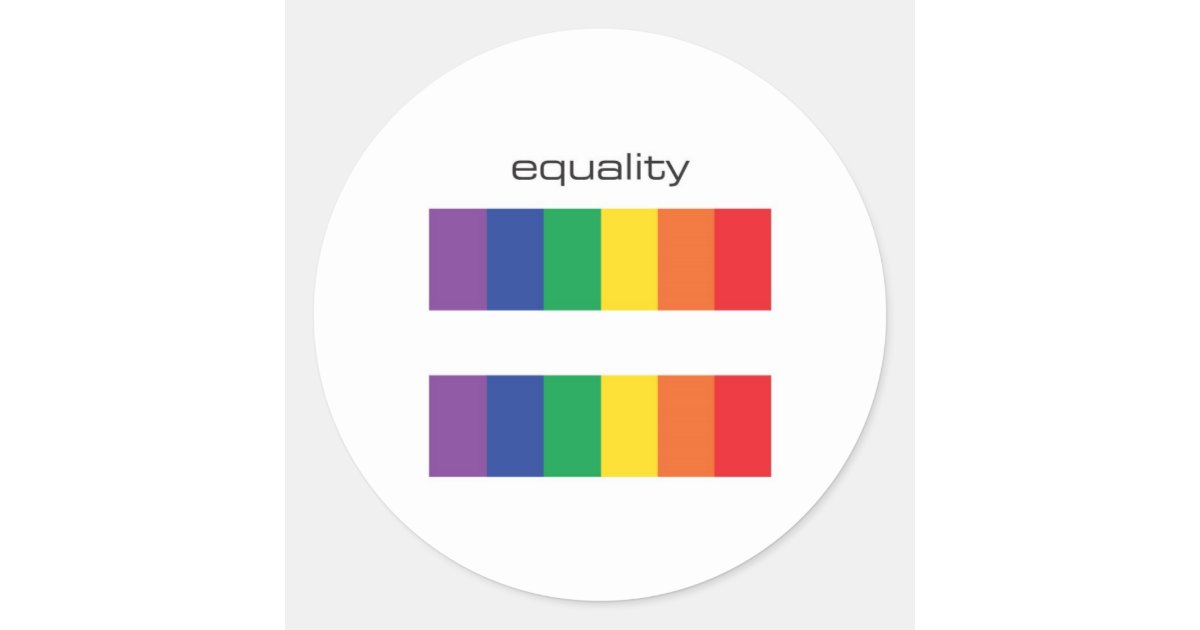 Rainbow Flag Equality Symbol Sticker | Zazzle