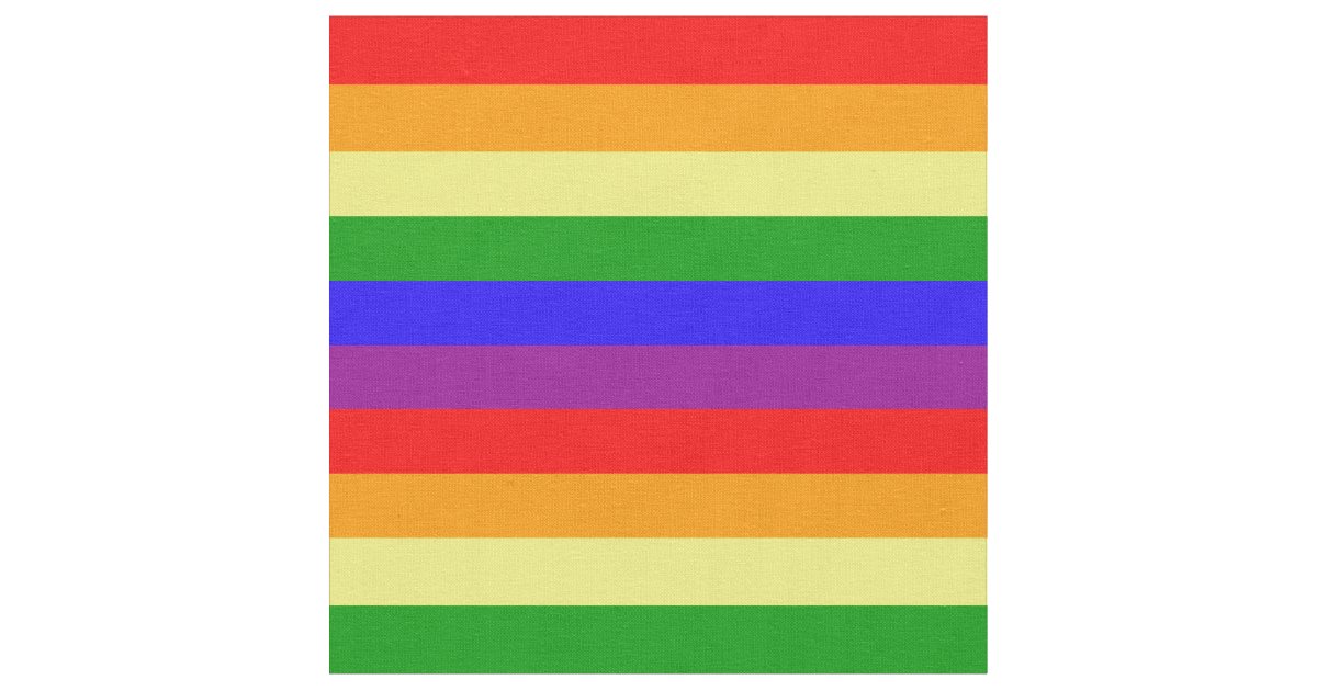 Rainbow flag fabric | Zazzle