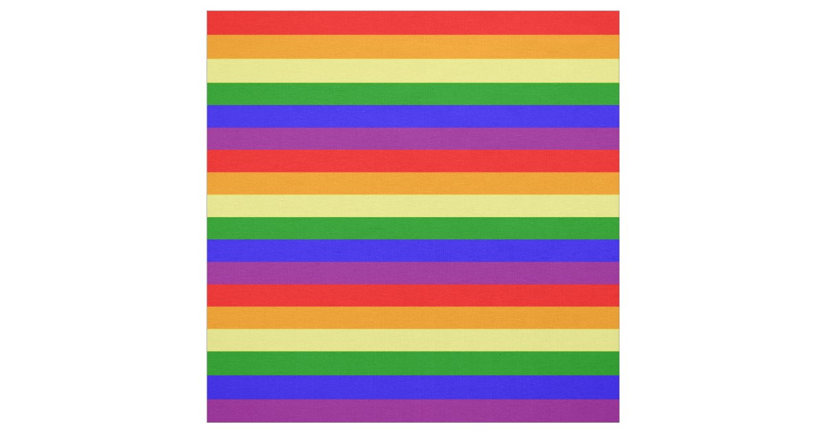 Rainbow flag fabric | Zazzle