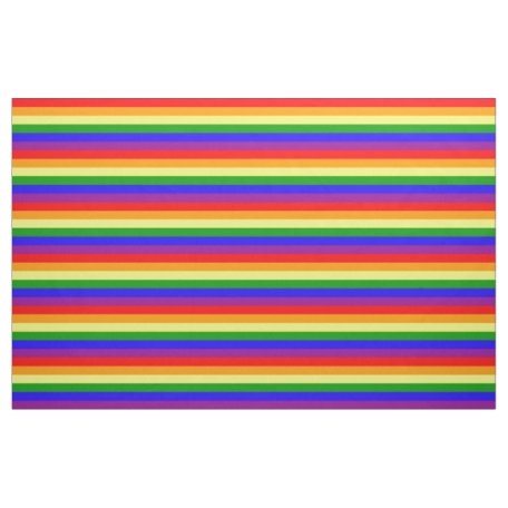 LGBT Pride Flag Rainbow Stripes Fabric | Zazzle.com