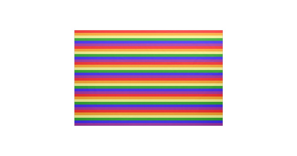 Rainbow flag fabric | Zazzle