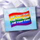 Rainbow Flag Flying LGBTQ Gay Pride Custom Text Card | Zazzle