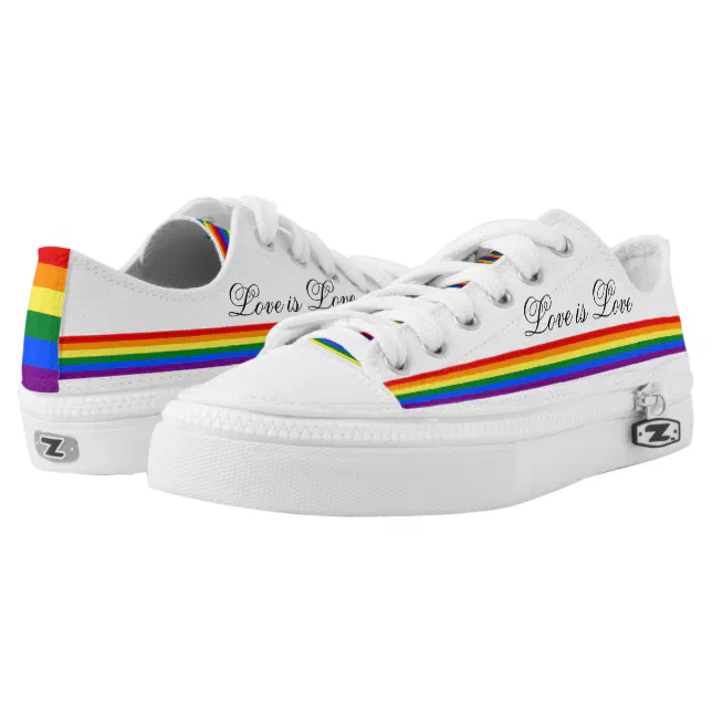 Rainbow Flag Gay Pride LGBT Love is Love Shoes | Zazzle