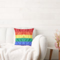 Rainbow Flag Gay Pride LGBTQ LGBT love is love Throw Pillow | Zazzle