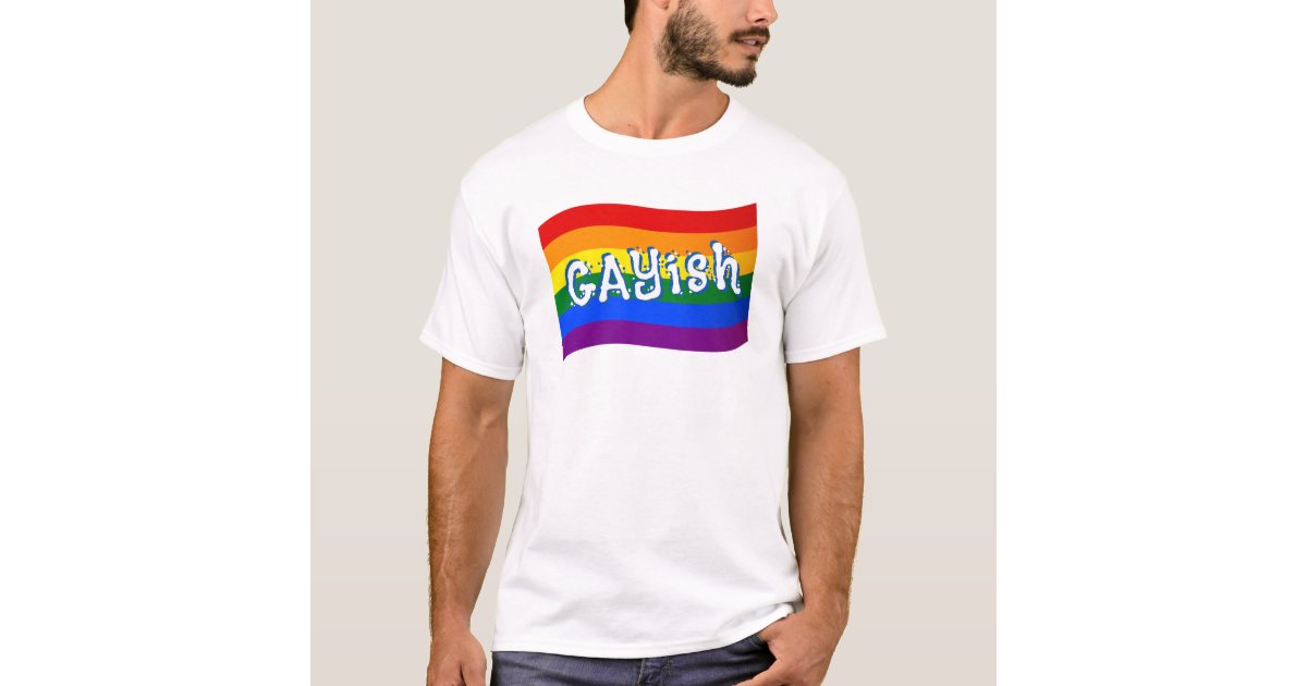 Rainbow Flag Gayish love is love LGBTQ pride T-Shirt | Zazzle
