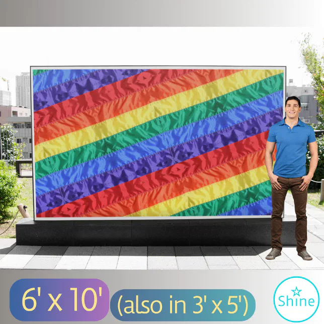 Rainbow flag LGBT LGBTQ rainbow stripes gay pride Banner | Zazzle