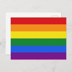 Rainbow Flag postcard | Zazzle
