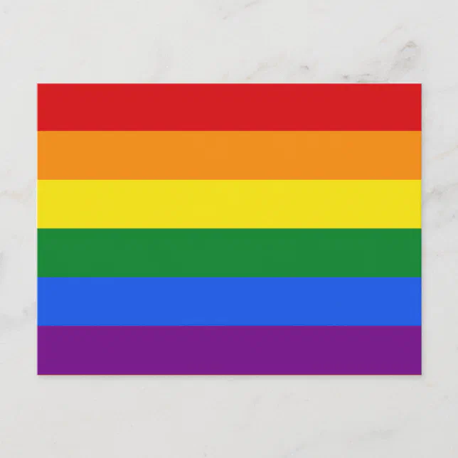 Rainbow Flag postcard | Zazzle