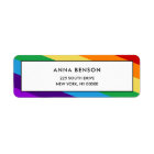 Rainbow flag return address label | Zazzle