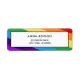 Rainbow flag return address label | Zazzle