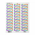 Rainbow flag return address label | Zazzle