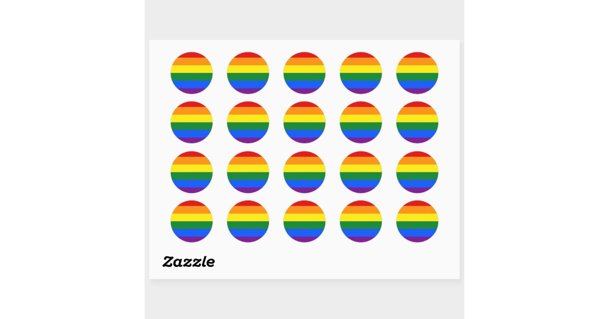 Rainbow Flag sticker, Pride Flag, Rainbow / LGBT Classic Round Sticker ...