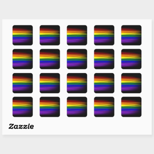 Rainbow Flag Sticker Sheet (Square) | Zazzle