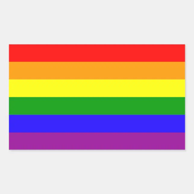 Rainbow flag stickers | Zazzle