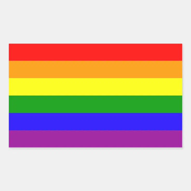 Rainbow flag stickers | Zazzle