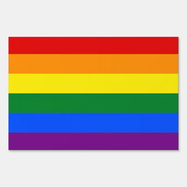 Rainbow Flag Yard Sign | Zazzle