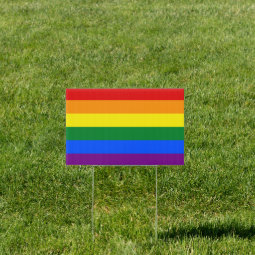 Rainbow Flag Yard Sign | Zazzle