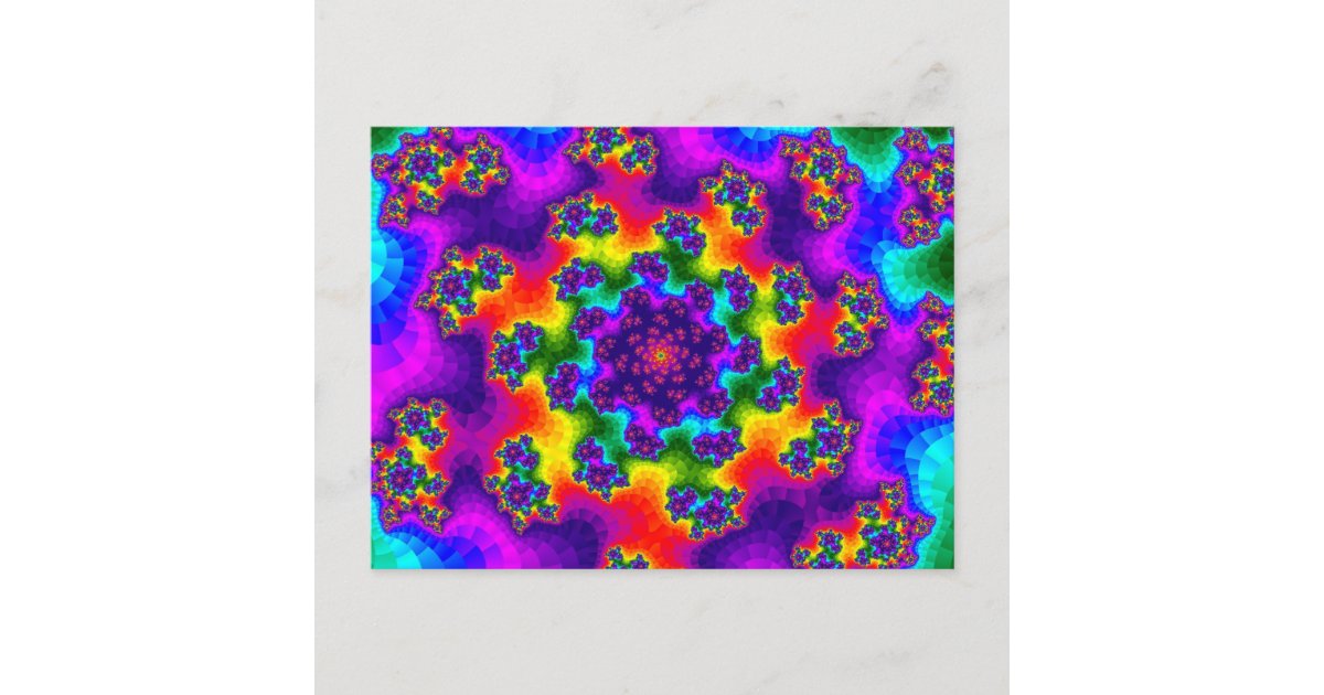 Rainbow Floral Sprinkles Postcard | Zazzle