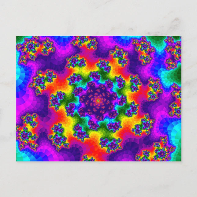 Rainbow Floral Sprinkles Postcard | Zazzle