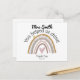 Rainbow for thank you teacher gift postcard | Zazzle