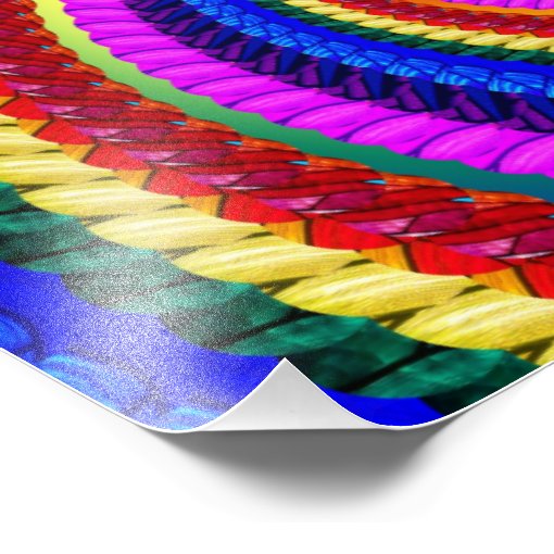 Rainbow Fractal Art Swirl Pattern Photo Print | Zazzle