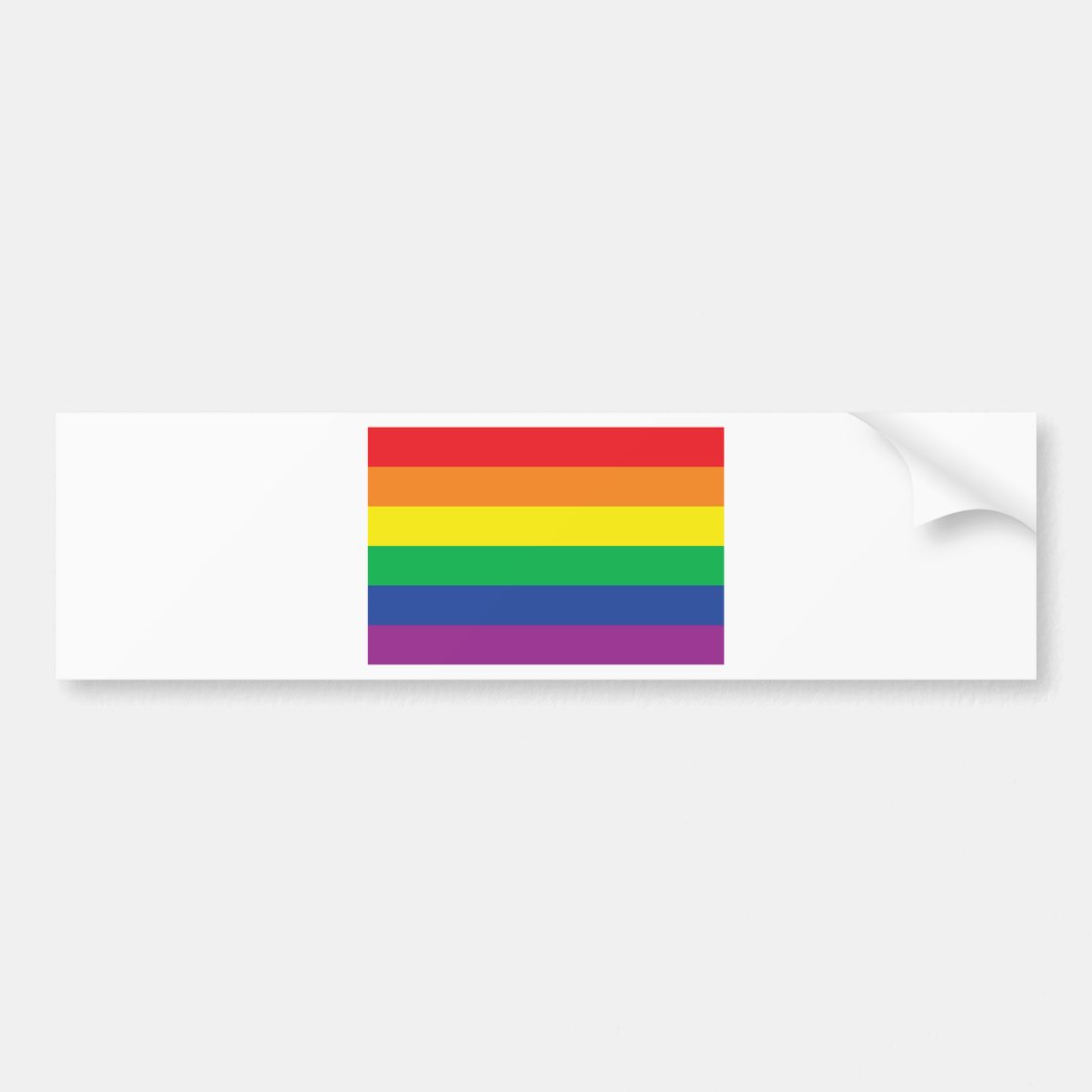 Rainbow Freedom Gay Pride Flag Symbol Bumper Sticker | Zazzle