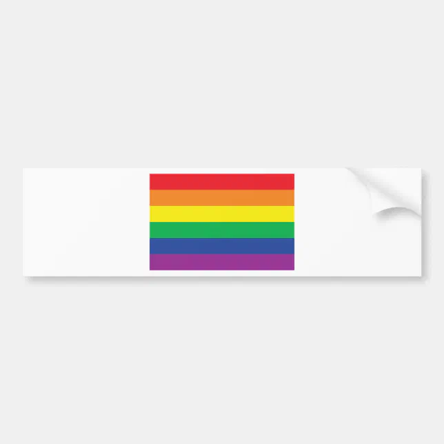 Rainbow Freedom Gay Pride Flag Symbol Bumper Sticker | Zazzle