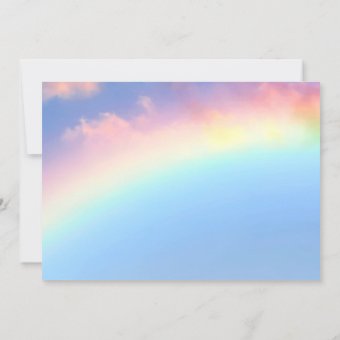 Rainbow Funeral | Celebration of Life Photo Invitation | Zazzle