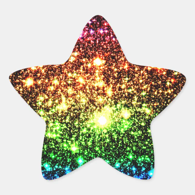 Rainbow Galaxy Star Sticker | Zazzle