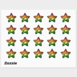Rainbow Galaxy Star Sticker | Zazzle