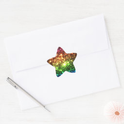 Rainbow Galaxy Star Sticker | Zazzle