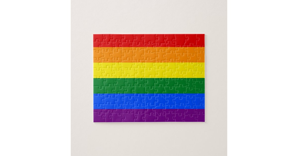 Rainbow Gay Pride Flag Jigsaw Puzzle | Zazzle