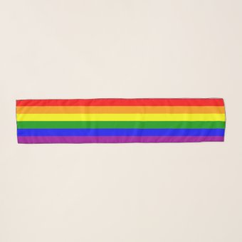 Rainbow Gay Pride Flag LGBTQ Scarf | Zazzle