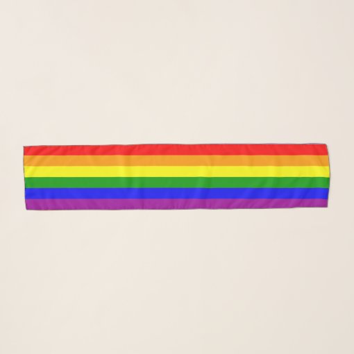 Rainbow Gay Pride Flag LGBTQ Scarf | Zazzle