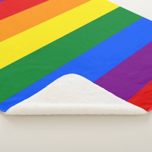 Rainbow Gay Pride Flag Sherpa Blanket | Zazzle