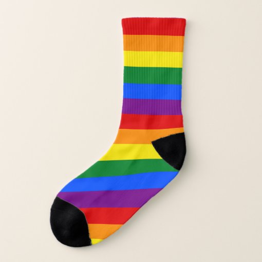 Rainbow Gay Pride Flag Socks | Zazzle