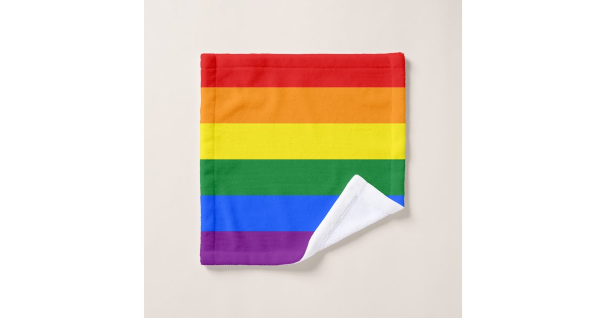 Rainbow Gay Pride Flag Wash Cloth | Zazzle