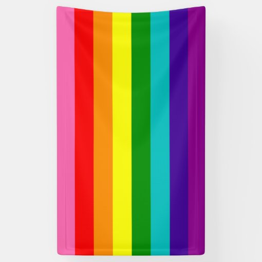 Rainbow Gay Pride Lgbt Original 8 Stripes Flag Banner Zazzle