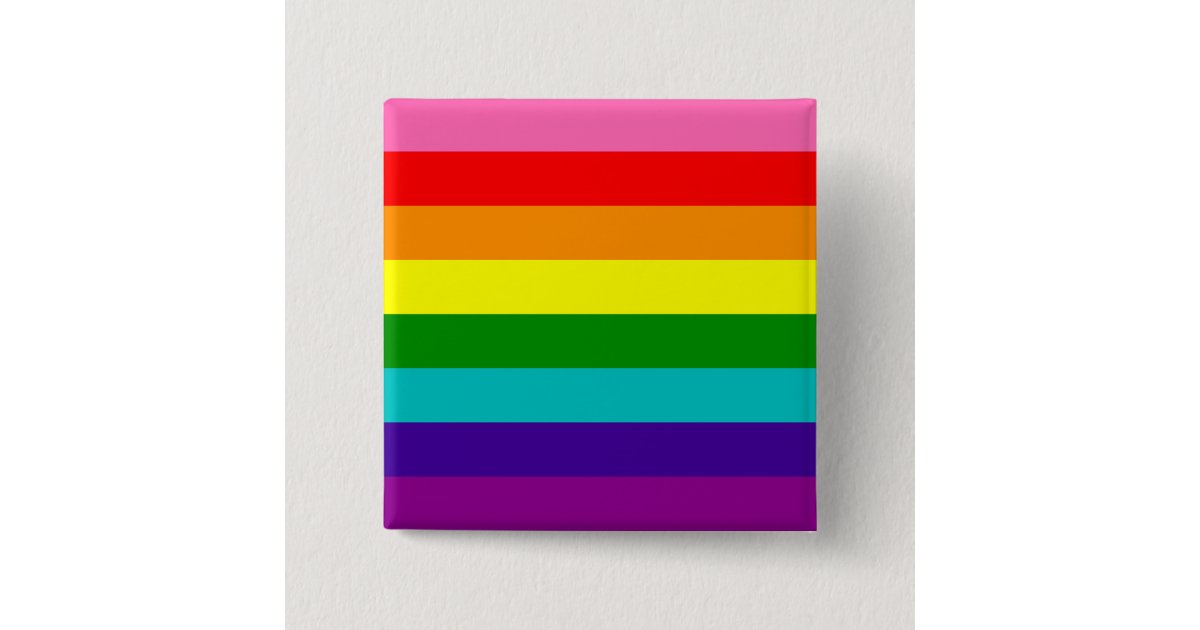 Rainbow Gay Pride Lgbt Original 8 Stripes Flag Button Zazzle