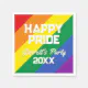 Rainbow Gay Pride Party LGBTQ Custom Paper Napkins | Zazzle