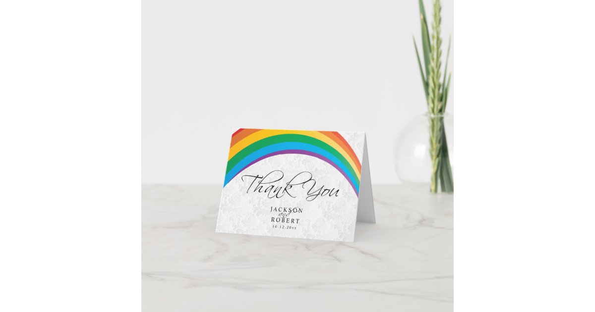 Rainbow Gay - Thank You | Zazzle