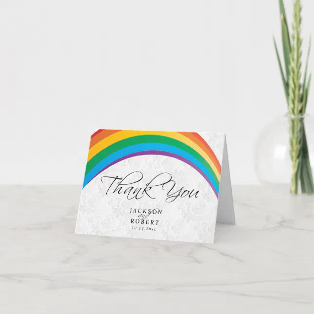 Rainbow Gay - Thank You | Zazzle