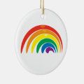 Rainbow Geometry Ceramic Ornament | Zazzle