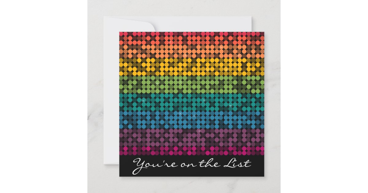 Rainbow Glam Invitation | Zazzle
