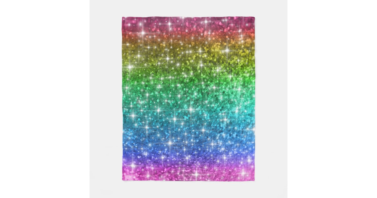 Rainbow Glitter Blanket | Zazzle