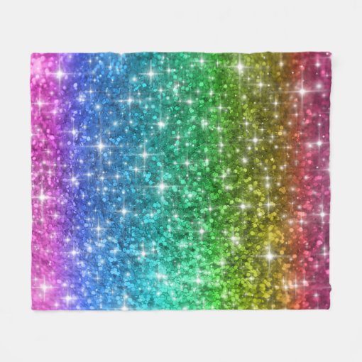 Rainbow Glitter Blanket | Zazzle