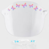 Rainbow Glitter Butterfly Halo Girly Face Shield | Zazzle