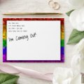 Rainbow Glitter Gay Pride Coming Out Party Envelope | Zazzle